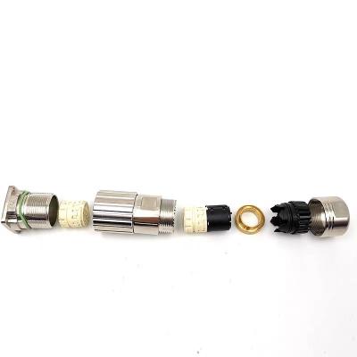 China 9M23 Heavy-Duty Servo Motor Connector Aviation Plug Square Socket with 17 Cores and 1000V Voltage Rating for sale