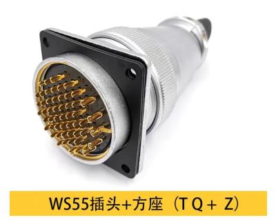 China WS55 Servo Motor Connector with Silver Pin Golded 4PIN 5PIN 7PIN  40 PIN  53PIN 61PIN  Options for Panel Mount or Cable Mount for sale