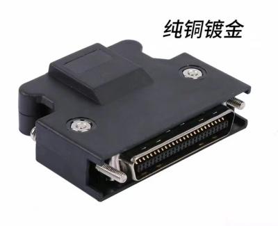 China SCSI-50P Plug Servo Connector MDR14-50P with 1000V Voltage Rating for 18-24 AWG Wire Gauge in Metal/Plastic Material for sale