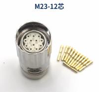 China M23 Aviation Plug 623 Connector with 12-Pin 17-Pin Configuration and 1000V Voltage Rating for Servo Motor Signal Feedback for sale