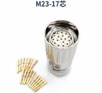 China M23 Aviation Plug 623 Connector with 12-Pin 17-Pin Configuration and 1000V Voltage Rating for Servo Motor Signal Feedback for sale