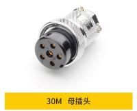 China Zhongqiang Aviation Plug and Socket 30M with 30mm Opening 1000V Voltage Rating Metal/Plastic Servo Motor Connector for sale