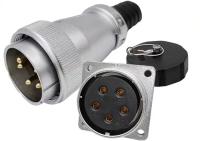 China WS40-5 Aerospace Connector with 1000V Voltage Rating and Silver/Gold Plated Pins for Industrial Automation for sale