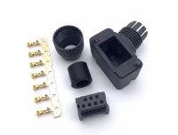 China Inovance servo motor brake wire clutch connector 6P 6-core H-type 4 2P motor power plug S6 for sale