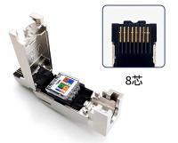 China Compatible RJ45 Profinet Industrial Network Cable Connector with 4-core and 8-core Options and 1000V Voltage Rating Featuring Silver and Gold Plated Pins for sale