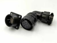 China Waterproof Servo Motor Connector YD28 Aviation Socket with 4 pin, 7 pin, 15 pin and 1000V Voltage Rating for sale