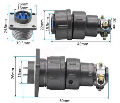 China CX16Z3FG1 CX16Z5FG aviation plugs 3-pin, 4-pin, 5-pin, 7-pin, 9-pin for sale