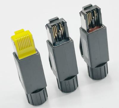 China RJ45 4PIN, 8PIN PROFINET Website CAT plug  NET Fully shielded, No-crimp Industry connector for sale