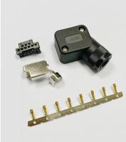 China Yaskawa 9pin Servo Motor Connector with Silver and Gold Contact Plating for Industrial Automation and Crimp/Solder Termination for sale