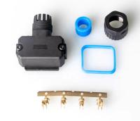 China 4-Pin Servo Motor Connector with Crimp/Solder Termination and Silver/Gold Plated Contacts for sale