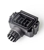 China 4-Pin Servo Motor Connector with Crimp/Solder Termination and Silver/Gold Plated Contacts for sale