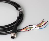 China M12 Connector Waterproof Aviation Plug with Wires, 4/5/8 Pin Male and Female Overmolded Straight and Right-Angle Plugs for Sensor Connection for sale