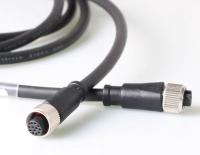 China M12 Connector Waterproof Aviation Plug with Wires, 4/5/8 Pin Male and Female Overmolded Straight and Right-Angle Plugs for Sensor Connection for sale