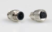 China M12 connector all-in-one non-detachable waterproof welded male and female, 4-core, 5-core, 8-core, 12-core with shielding for sale