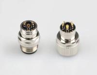 China M12 connector all-in-one non-detachable waterproof welded male and female, 4-core, 5-core, 8-core, 12-core with shielding for sale