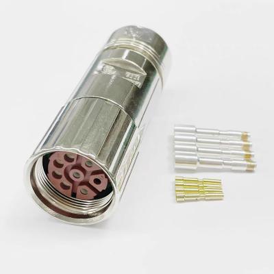 China Servo motor M23 connector 6FX2003-0LU00 encoder 6-pin aviation plug threaded type for sale