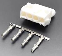 China Yaskawa Fuji WSK-M04P 4-pin Servo Motor Power Connector for Industrial Automation with Silver Pin Golded Pin for sale