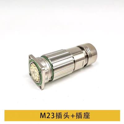 China 9M23 Heavy-Duty Servo Motor Connector Aviation Plug with 1000V Voltage Rating and Male/Female Square Base for sale