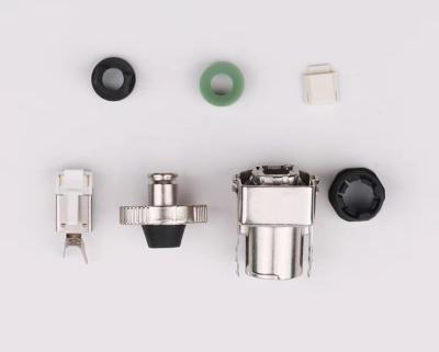 China Zinc Alloy Large Head Coded RJ45 Crystal Head Servo Motor Connector IP67 6FX5002-0DM67 for sale