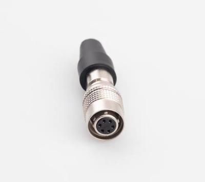 China Hirose 6-pin HR10A-7P-6S Servo Motor Connector with 1000V Rating and Silver/Gold Plated Pins for Industrial Camera Power Supply for sale