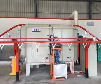 China 380V 50HZ Powder Spraying Chamber 25000x1600x2000mm Hanging Conveyor for sale