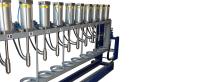 China Gas LPG Cylinder Hydrostatic Test Area Semi-Automatic Tilting Steel Constructed Frame for sale