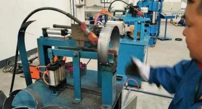 China LPG Cylinder Bottom Ring Production Line Ring Press 1200mm Coil Width 6 Ton Capacity for sale
