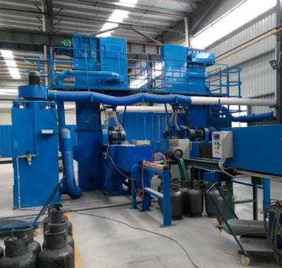 China Gas Cylinder Surface Cleaning Equipment LPG Cylinder Shot Blasting Machine Bsa2.5 500 Cylinders per Hour for sale
