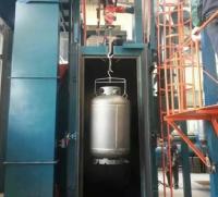 China LPG Cylinder Valve Base Welding Fixture 1068rpm Dish End Cleaning Machine for sale