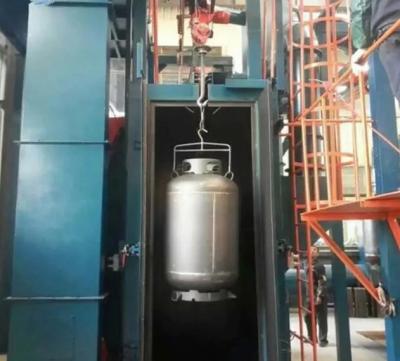 China LPG Cylinder Valve Base Welding Fixture 1068rpm Dish End Cleaning Machine for sale
