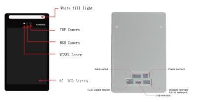 China Touch IPS Screen Face Recognition Device TCP IP Lock Door Access Control DC 12V for sale