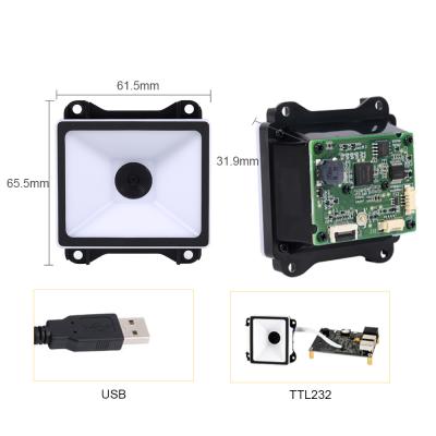 China USB TTL232 Fixed Mount Barcode Scanner 1D QR Payment For Kiosk for sale