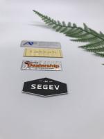 China Custom Matte Adhesive Backed Aluminum Metal Labels 0.2-0.5mm Thick Oval Stickers for sale
