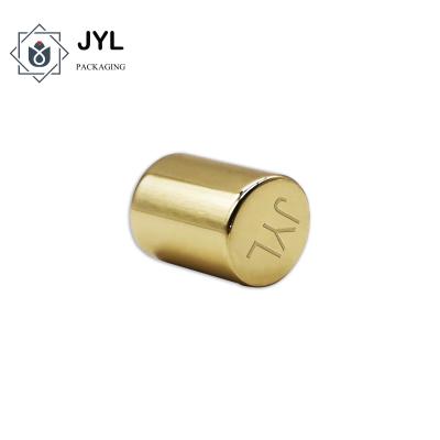 China Custom Cylindrical Zamac Perfume Bottle Lids 2000 pcs Minimum Order with Personalized Logo for sale