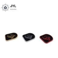 China Custom Zamac Metal Sticky Adhesive Backed Aluminum Labels 3D Embossed Logo Waterproof for sale