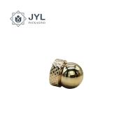 China Zinc Alloy Perfume Bottle Cap 24mm Round Heavy Metal Lid Custom Logo Electroplated Gold for sale