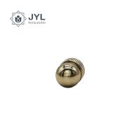 China Zinc Alloy Perfume Bottle Cap 24mm Round Heavy Metal Lid Custom Logo Electroplated Gold for sale