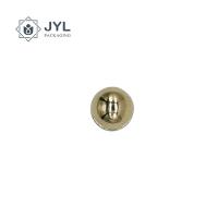 China Zinc Alloy Perfume Bottle Cap 24mm Round Heavy Metal Lid Custom Logo Electroplated Gold for sale