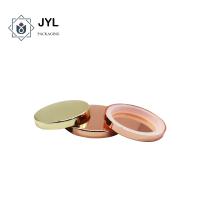 China Dustproof RoHS Flat Metal Candle Lids Rose Gold Rustproof Candle Jar Covers 1000pcs MOQ for sale