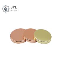 China Dustproof RoHS Flat Metal Candle Lids Rose Gold Rustproof Candle Jar Covers 1000pcs MOQ for sale