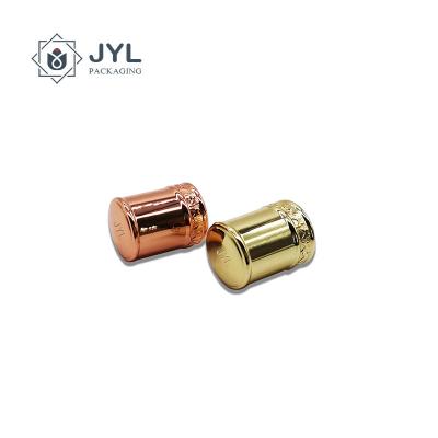 China Rose Gold Zinc Alloy Perfume Bottle Lid Custom Logo FEA15 2000 Pcs MOQ for sale