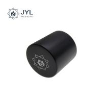 China Matte Black Zinc Alloy Perfume Cap 85g Cylinder Leakproof Heavy Metal Bottle Cap for sale