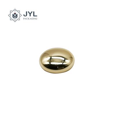 China Zinc Alloy Perfume Cap 30g 4cm Golden Non-Spill Round Metal Bottle Cap for sale