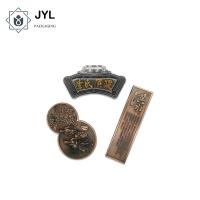 China Custom Zinc Alloy Embossed Metal Nameplates Sticker Label 2mm Thickness for sale
