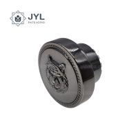 China Custom Zinc Alloy Liquor Bottle Caps for Whisky Brandy 28mm Gold Silver ISO9001 for sale