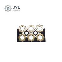 China Zinc Alloy Hollow Metal Sticker Labels for Perfume Bottle Anticorrosive Double Color Custom Shape for sale