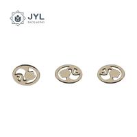 China Custom Hollow Out Zinc Alloy Metal Labels 2cm Round Embossed Stickers for Glass Bottle Decoration for sale