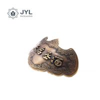 China Custom Zamac Zinc Alloy Metal Wine Label 3D Embossed Logo Waterproof Nameplate for sale