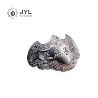 China Custom Zamac Zinc Alloy Metal Wine Label 3D Embossed Logo Waterproof Nameplate for sale