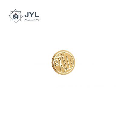 China Custom Aluminum Metal Sticker Labels 0.5mm-3mm Thickness Round Ultralight Antiaging for Cosmetic Brand Logo for sale